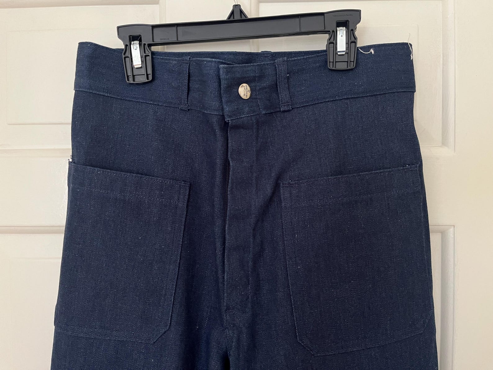 Vintage 70s 80s Seafarer Navy Bell Bottom Jeans – Men's High Waist ...