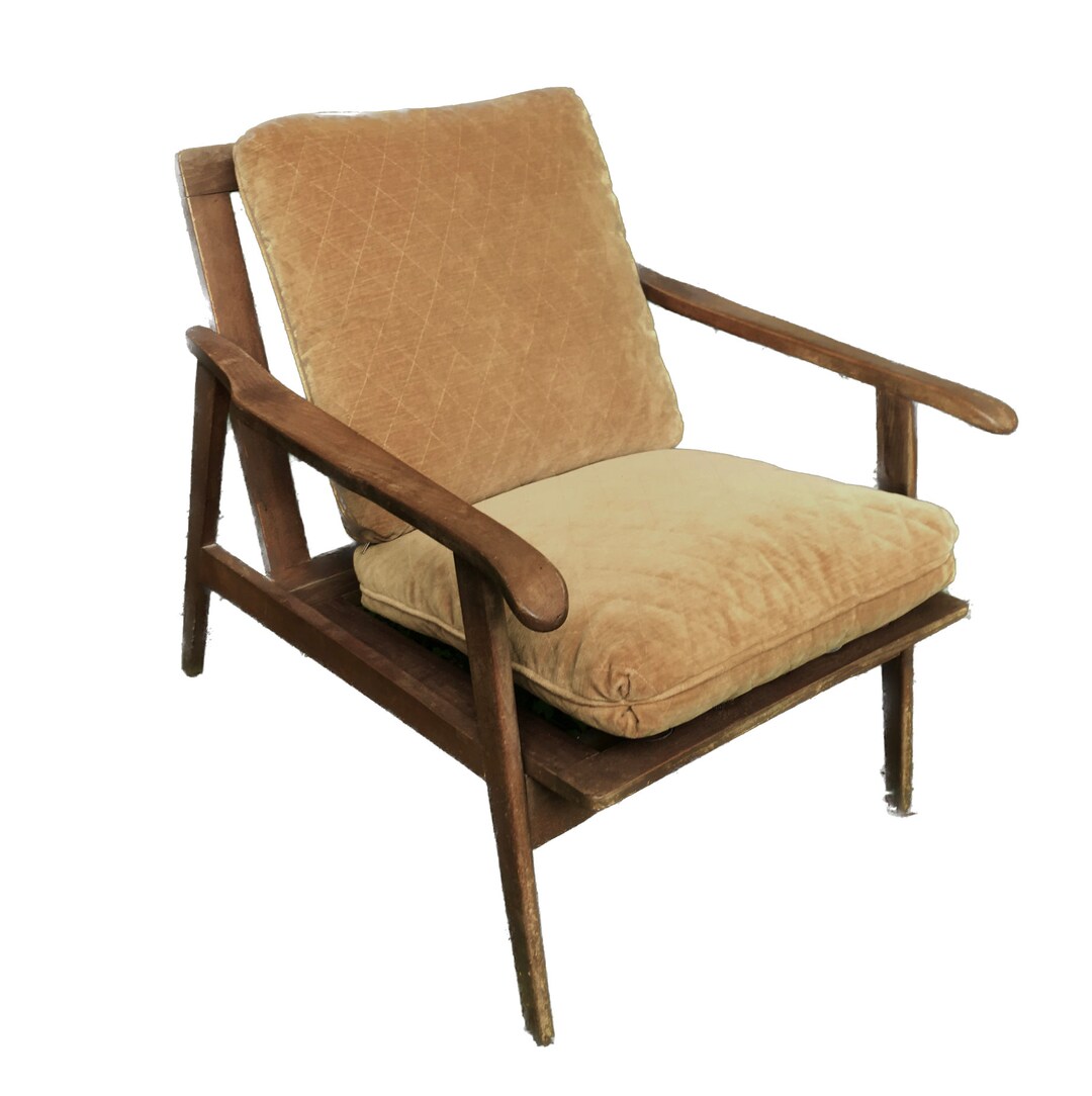 Vintage Velvet Cushion - 2 Available - Brown / Gold Velvet - Down ...