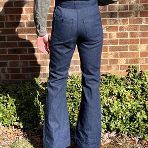 Vintage 70s 80s Seafarer Navy Bell Bottom Jeans – Men's High Waist ...
