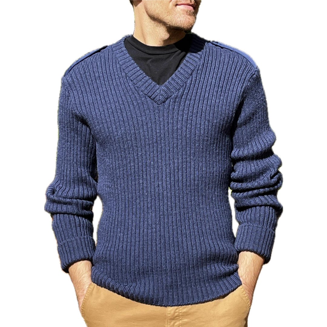 Vintage Military Issue Commando Sweater - 100% Wool - "wooly Pully ...