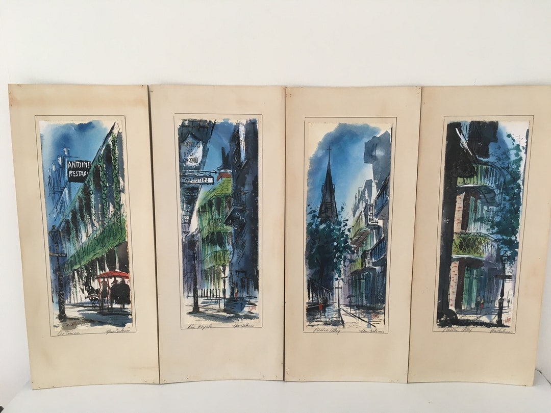 Original Tom Lane Watercolor Paintings of New Orleans - Artist Signed ...