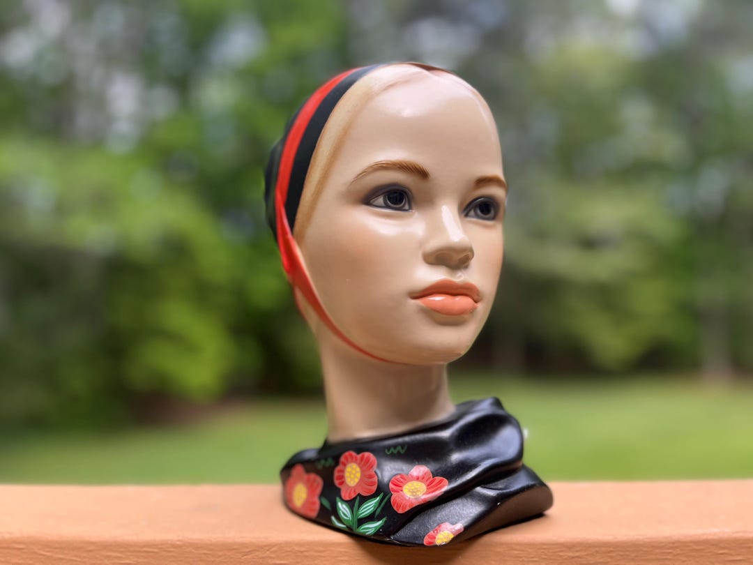 Vintage Marwal Dutch Girl Bust Statue – Scandinavian Style Chalkware ...
