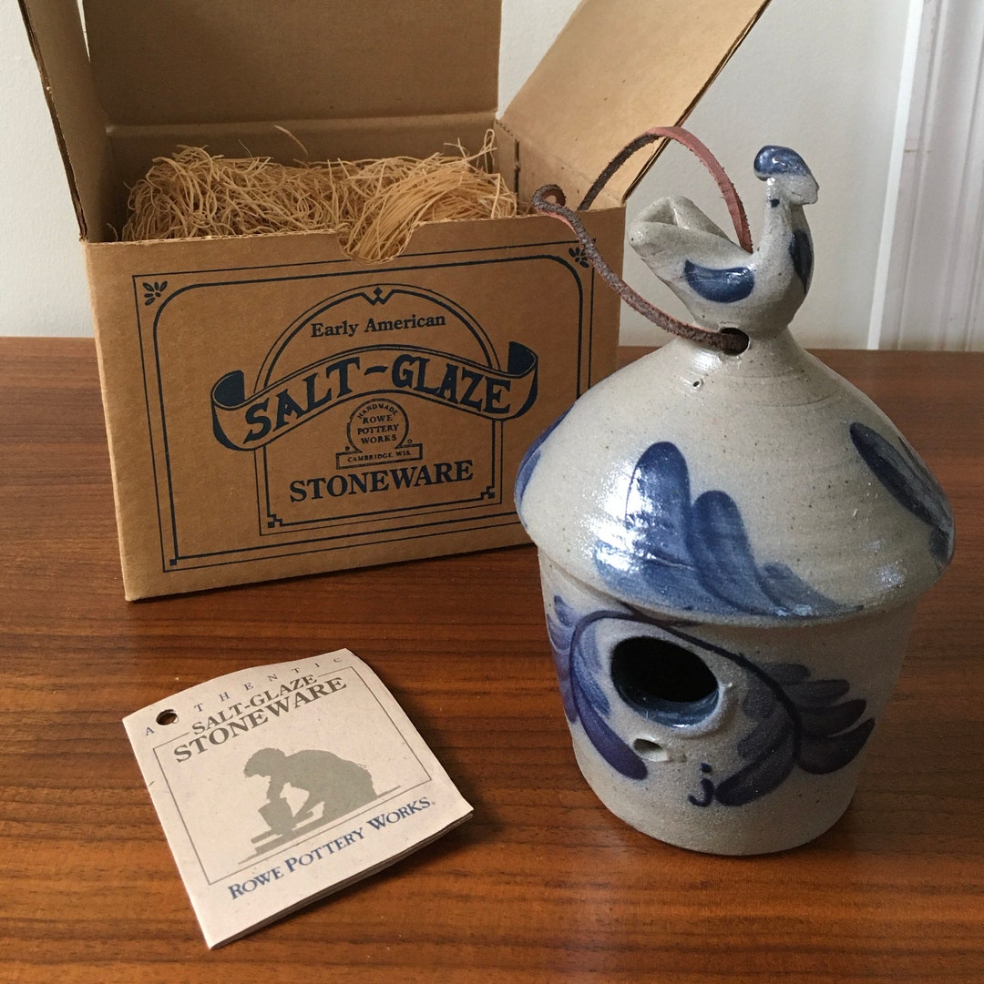 Vintage Rowe Pottery Works Birdhouse - New in Original Box - Salt ...