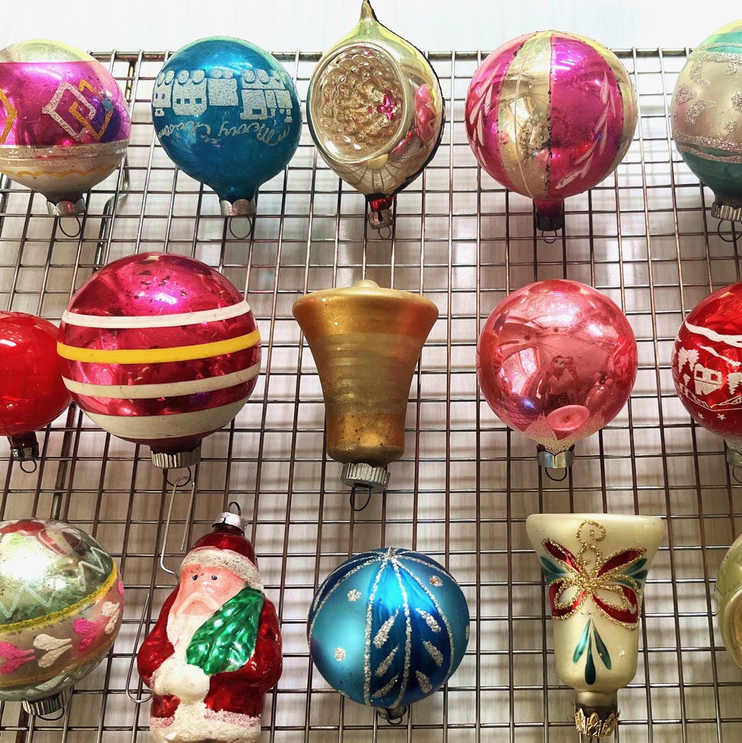You Choose – Vintage 1950s + Glass Christmas Ornaments – Mid Century ...