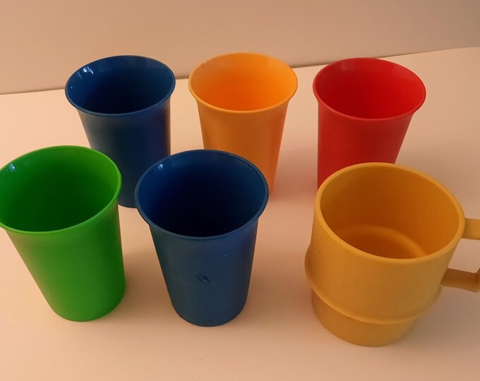 Vintage 1990s, Tupperware Footed Sippy Cup, With Lids, 1318-7, Orange ...