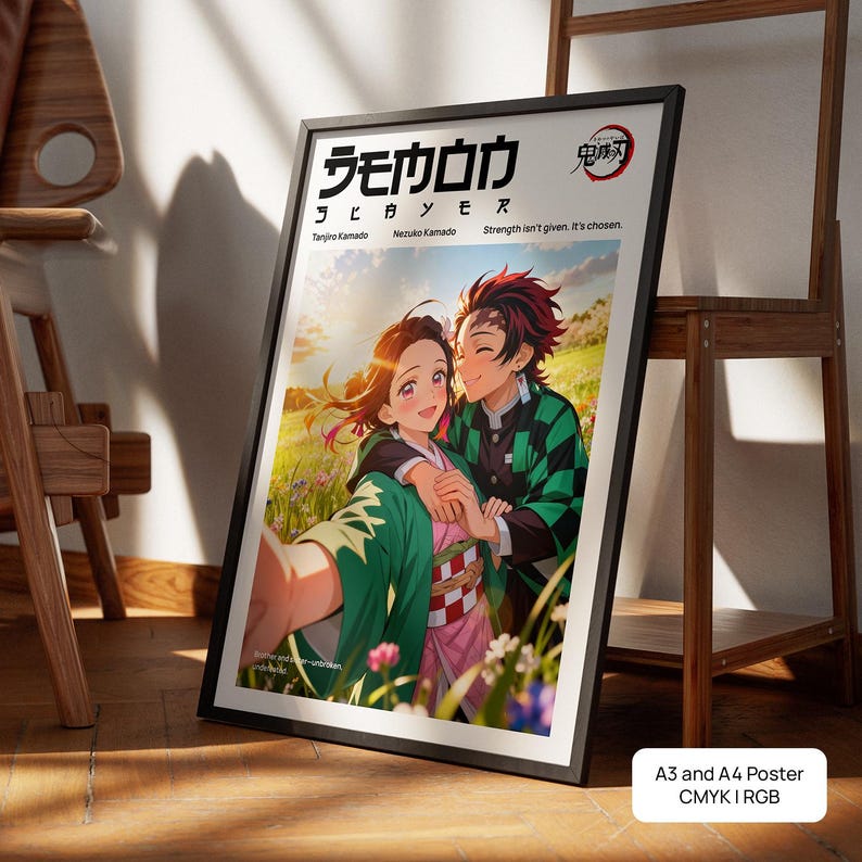 Anime Printable Poster Set A3 and A4 Sizes RGB and CMYK Digital Art ...