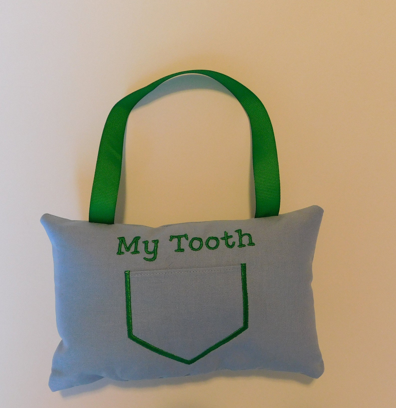 Light Blue and Green Tooth Fairy Pillow, Lost Tooth - Etsy