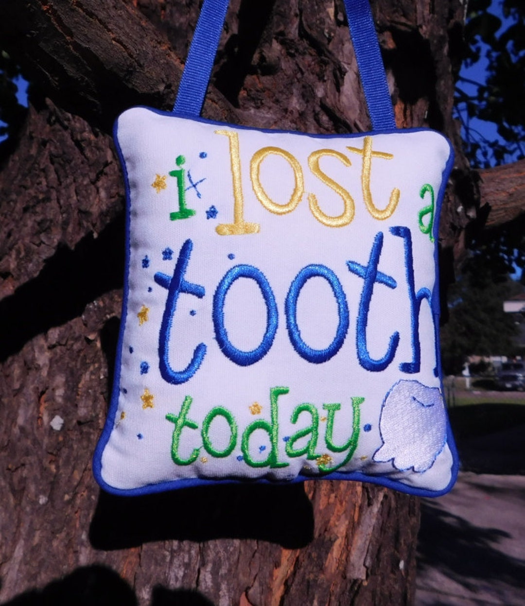 Blue I Lost A Tooth Today Tooth Fairy Pillow Personalized - Etsy