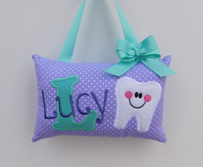 Light Purple Teal Personalized Tooth Pillow - Etsy