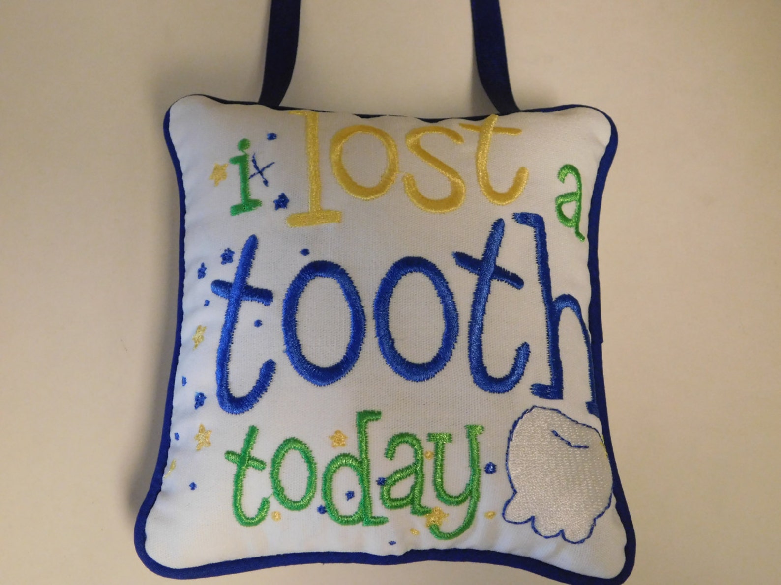 Blue I Lost A Tooth Today Tooth Fairy Pillow Personalized - Etsy