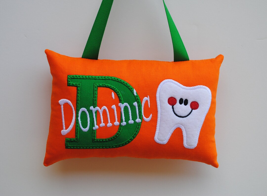 Orange and Green Tooth Fairy Pillow, Lost Tooth Pillow - Etsy Österreich