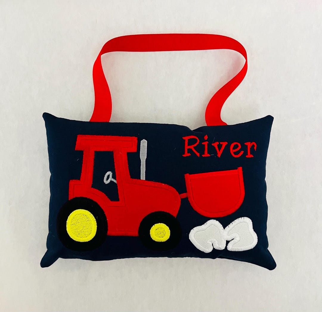 Tractor Tooth Pillow, Navy and Red Tooth Pillow - Etsy