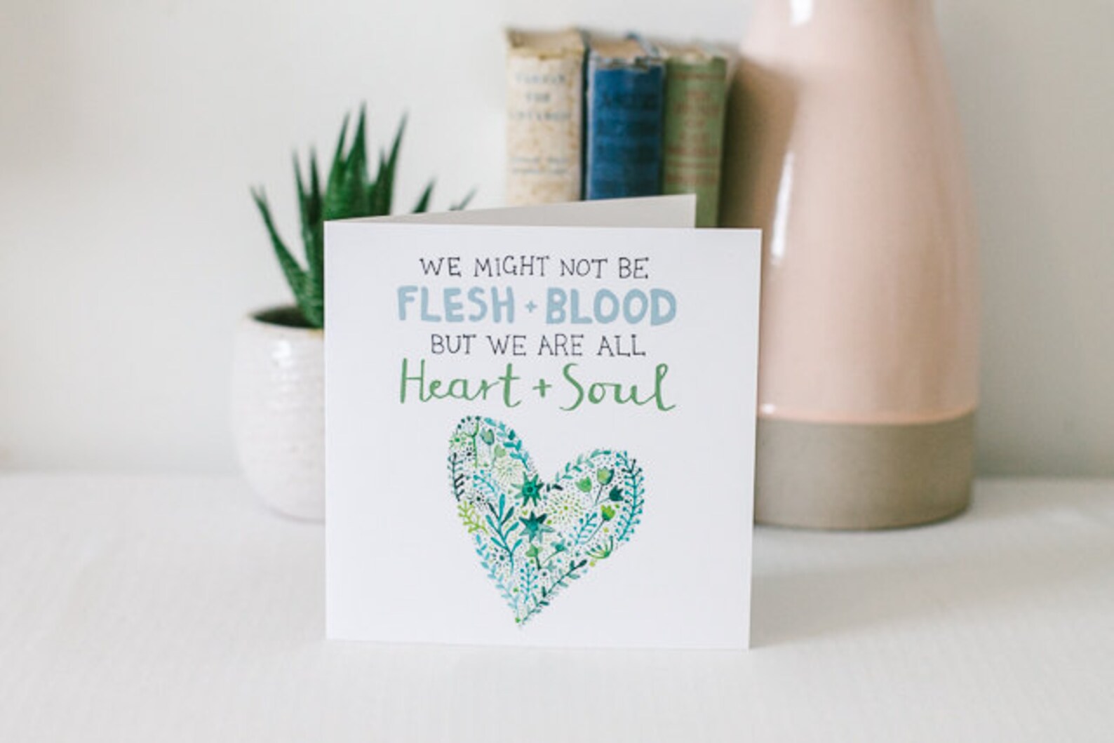 Flesh and Blood, Heart and Soul Greeting Card, Greeting for Blended ...