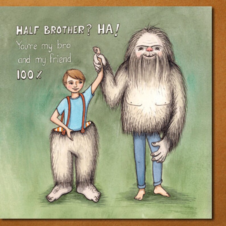 Card for Step Brother, Card for Half Brother, Great for Blended ...