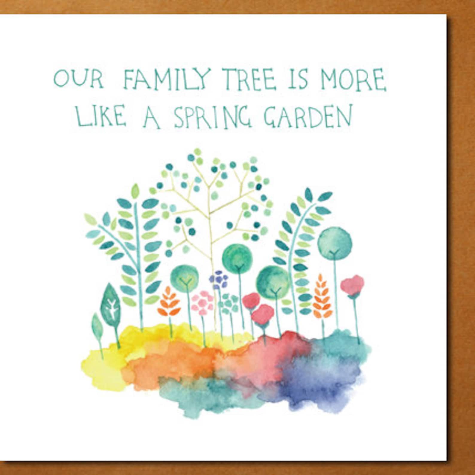 Our Family Tree Card, Greeting Card for Blended, Great for Mums, Great ...