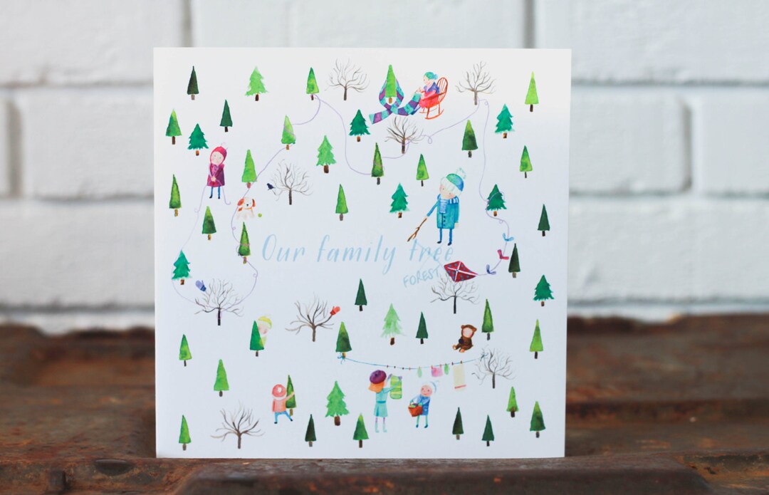 Our Family Greeting Card Family Tree Card Great for - Etsy
