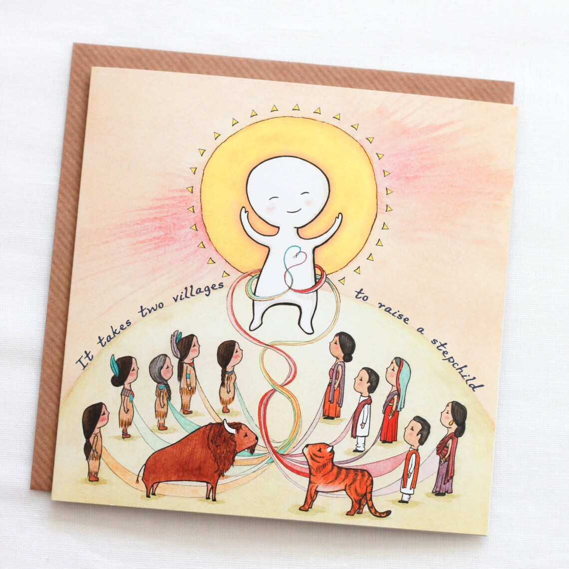Stepchild Greeting Card, Blended Family, It Takes a Village, Flossypart ...