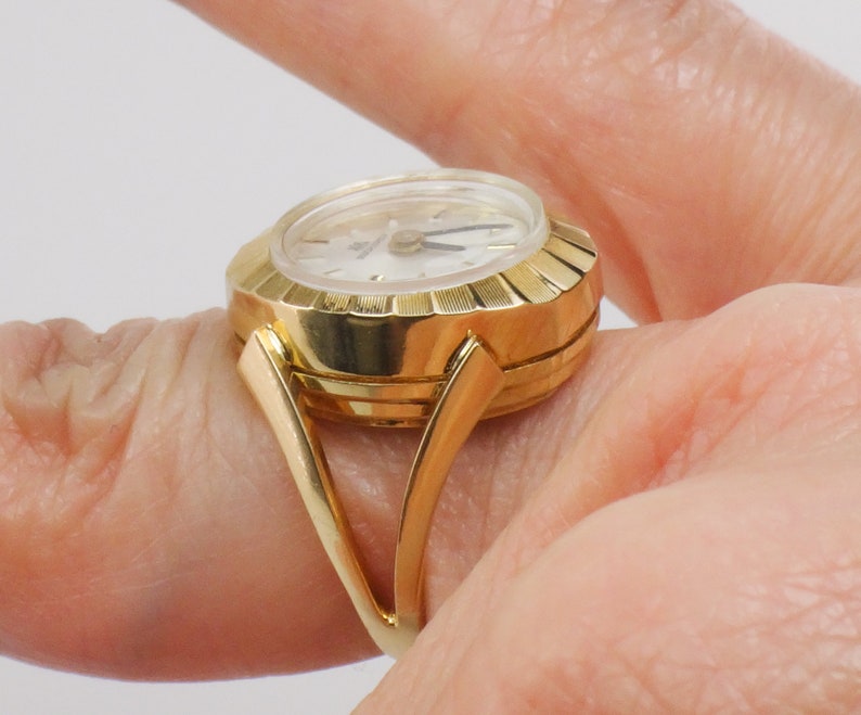 Vintage Bucherer 18k Solid Gold Watch Ring Yellow Gold - Etsy