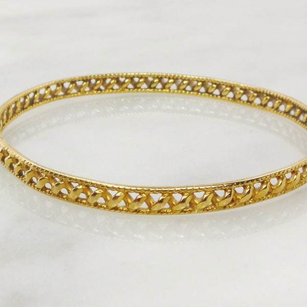 Solid Gold Bangle - Etsy