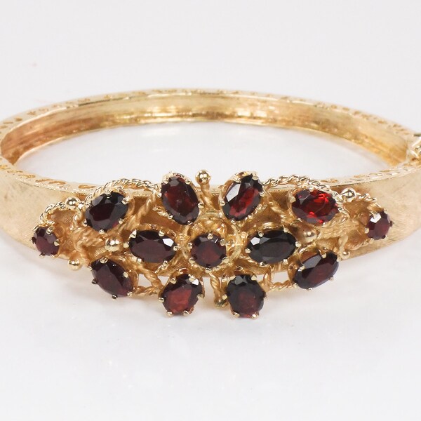 Garnet Bangle - Etsy