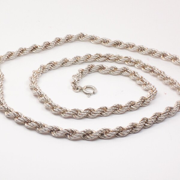 Silver Rope Chain - Etsy
