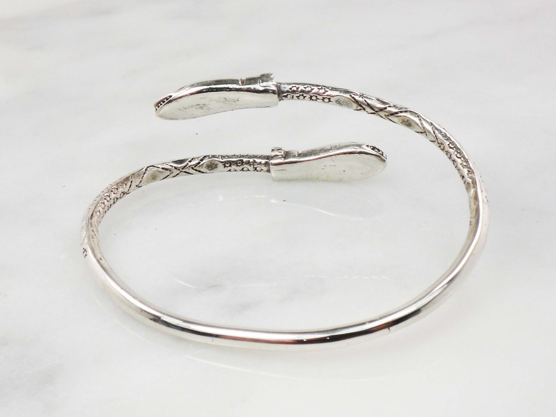 Vintage Sterling Silver Snake Cuff Bracelet YDL Silver Snake | Etsy