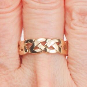 Vintage 14k Yellow Gold Braided Celtic Eternity Knot Wedding Band, Irish Wedding Ring, Size 7 - Etsy