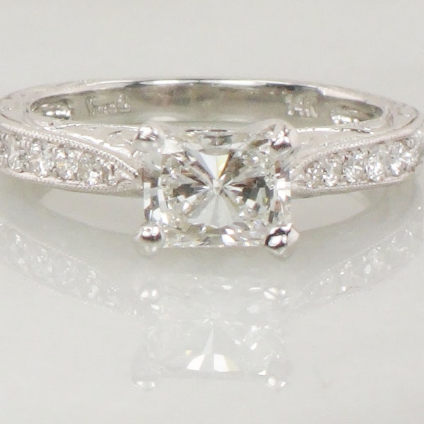 Sideways Princess Cut Engagement Ring - Etsy