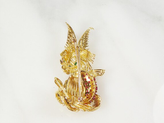 Vintage 14k Gold Bunny Rabbit Pin Vintage Gemstone Br… - Gem