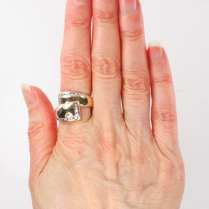 Vintage Michael Anthony Large 14k Two Tone Gold Bypass Style Ring Size ...