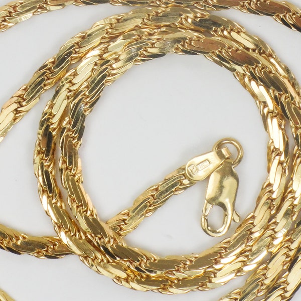 Flat Gold Necklace - Etsy