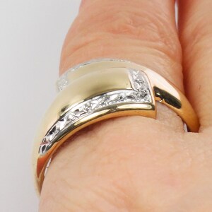 Vintage Michael Anthony Large 14k Two Tone Gold Bypass Style Ring Size ...