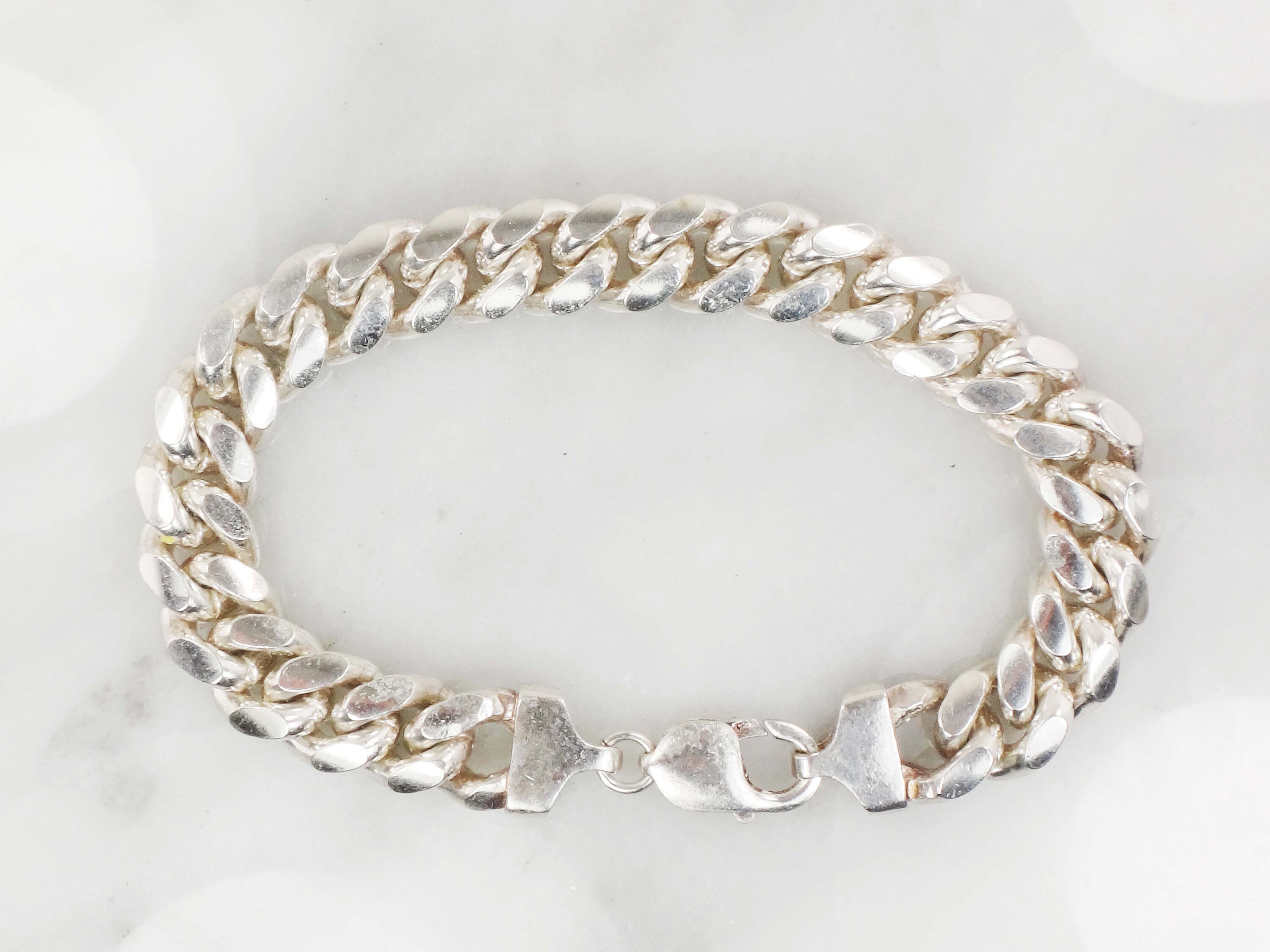 Vintage Sterling Silver Cuban Link Bracelet Vintage Mens Link | Etsy