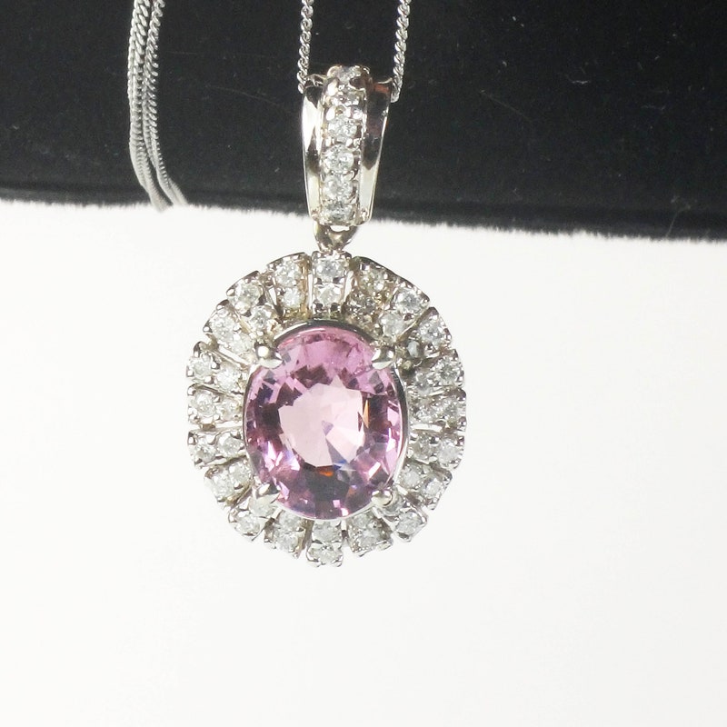 Pink Diamond Pendant - Etsy