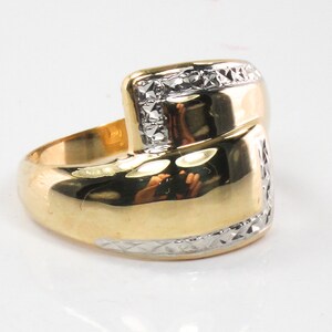 Vintage Michael Anthony Large 14k Two Tone Gold Bypass Style Ring Size ...