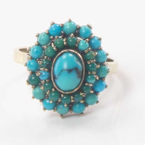 Turquoise Gold Ring - Etsy