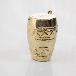 Vintage 14k Gold Bongo Drum Charm Yellow Gold Musical Instrument Charm ...