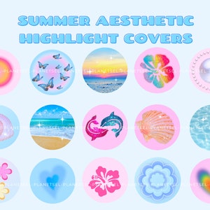 Summer Aesthetic Instagram Highlight Covers Coconut Girl - Etsy