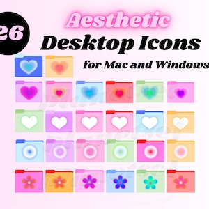 Aesthetic Folder Desktop Icons 26 Folder Icon Color Pack windows and ...