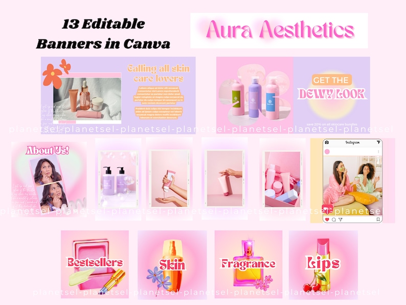 Beauty Shopify Theme, Skincare Templates, Pink Website Design, Website ...