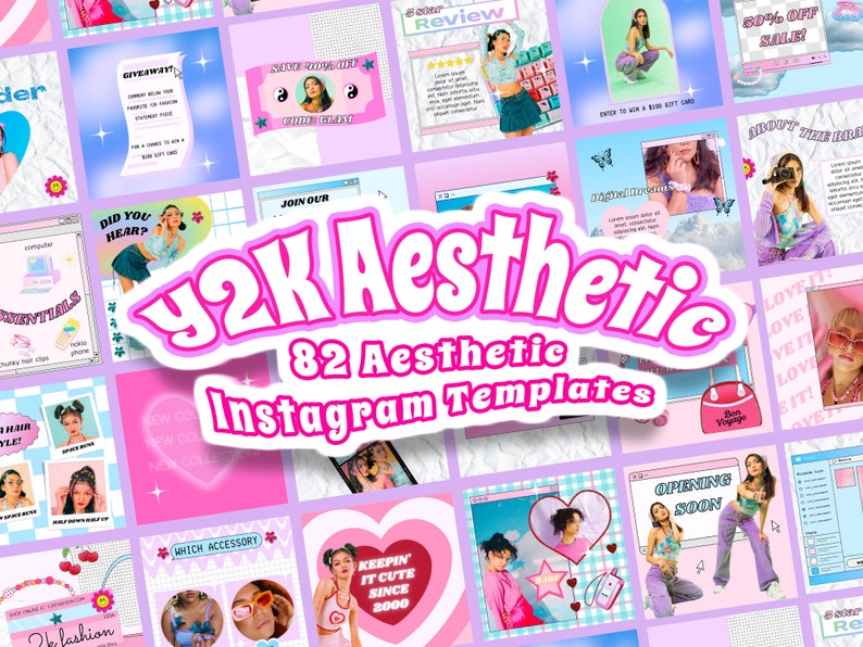 Y2K Instagram Templates Y2K AESTHETIC 82 Instagram Templates - Etsy India