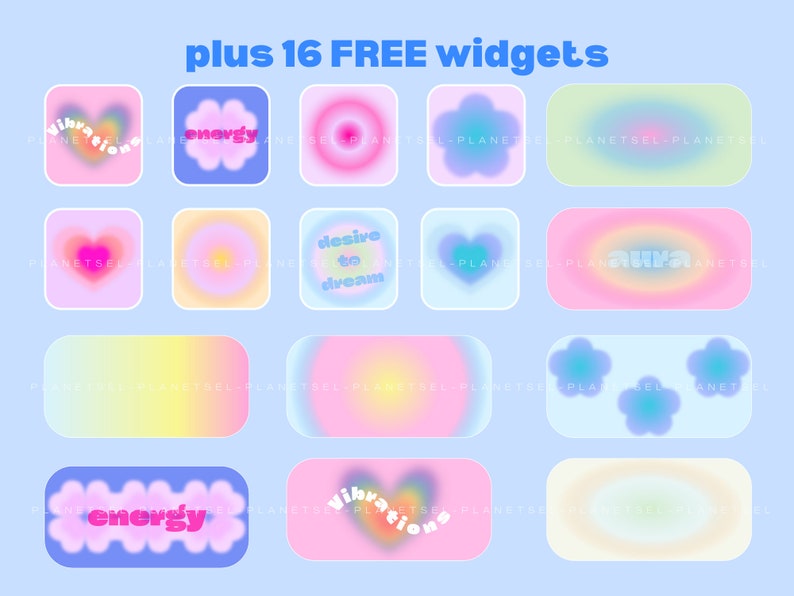 Gradient Aura Ios Icon Pack/ Ipados / Android / Phone Icons - Etsy