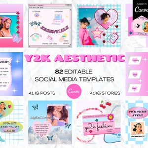 Y2K Instagram Templates, Y2K AESTHETIC 82 Instagram Templates, Y2K ...