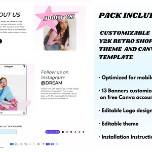 Y2K Retro Shopify Theme, Y2K AESTHETIC Templates, Website Design ...