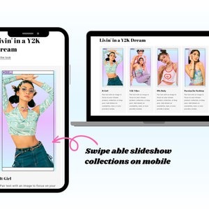 Y2K Shopify Theme, Y2K AESTHETIC Templates, Website Design, Website ...