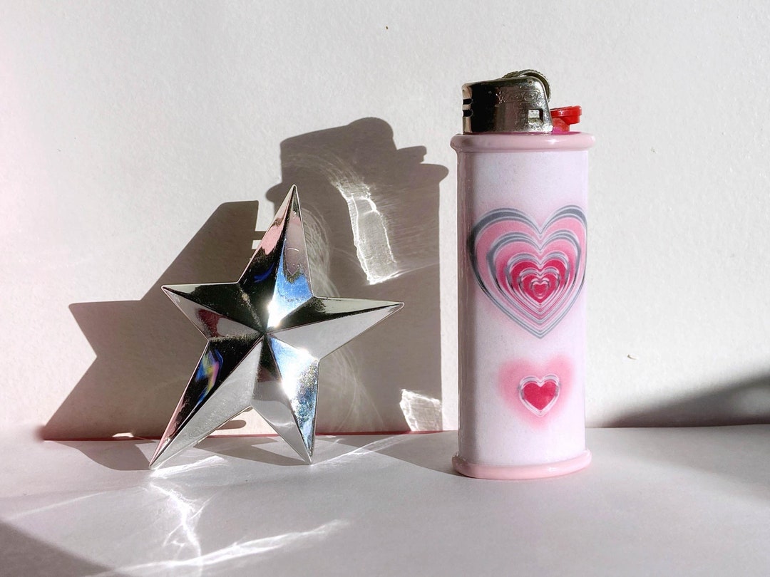 Y2K Chrome Heart Lighter Case, Aesthetic Lighter Cover, Y2K Lighter ...