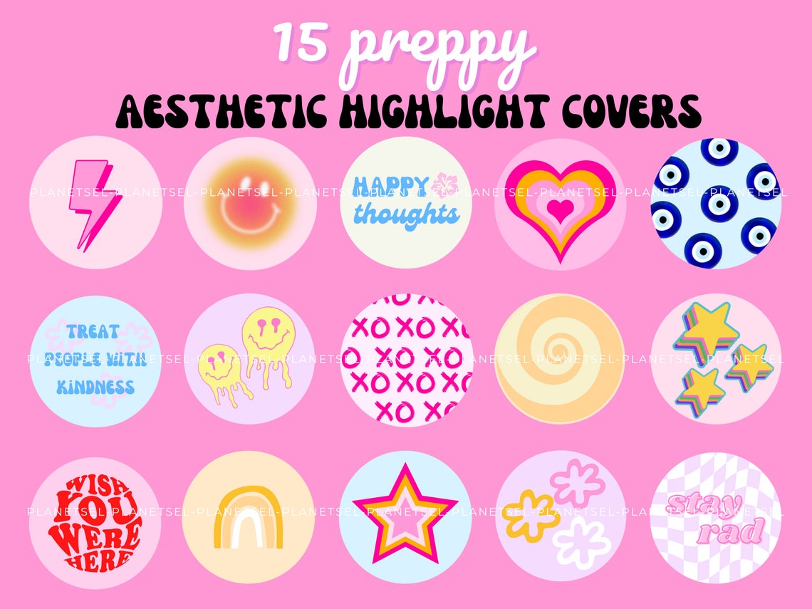 PREPPY Aesthetic Instagram Highlight Covers | Trendy Aesthetic ...