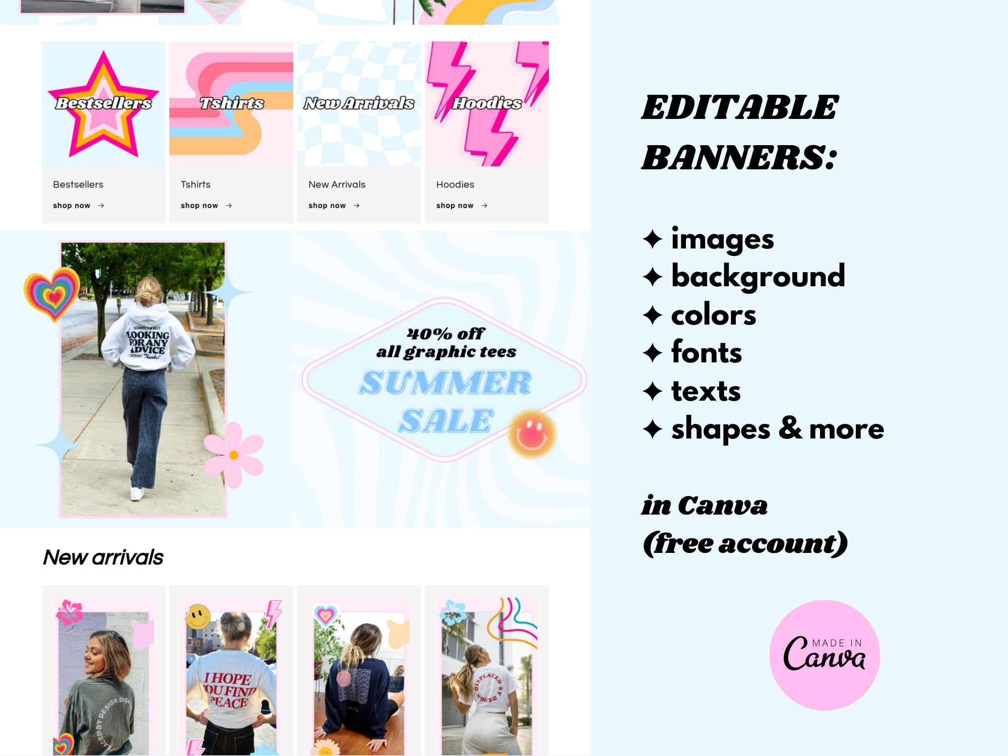 Preppy Boutique Shopify Theme, Boutique AESTHETIC Templates, Boutique ...