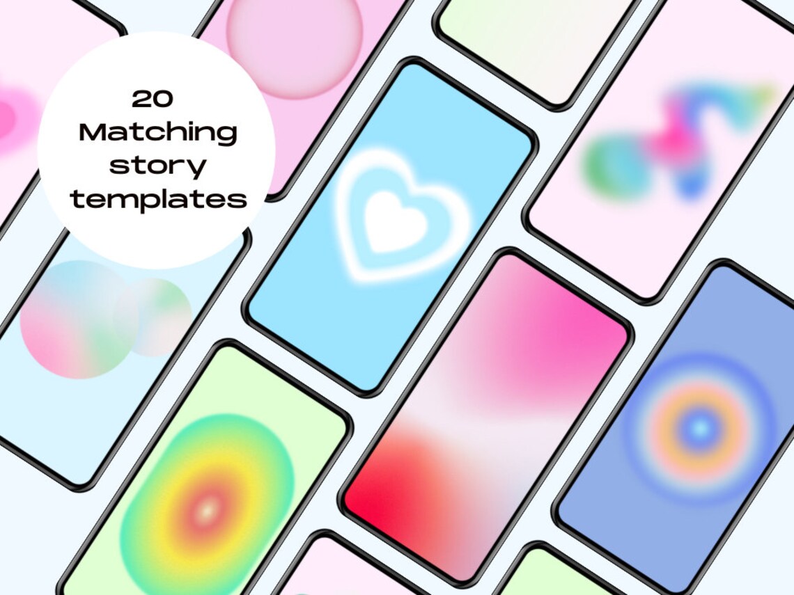 40 Aesthetic Gradients Canva Templates Aesthetic Gradient - Etsy