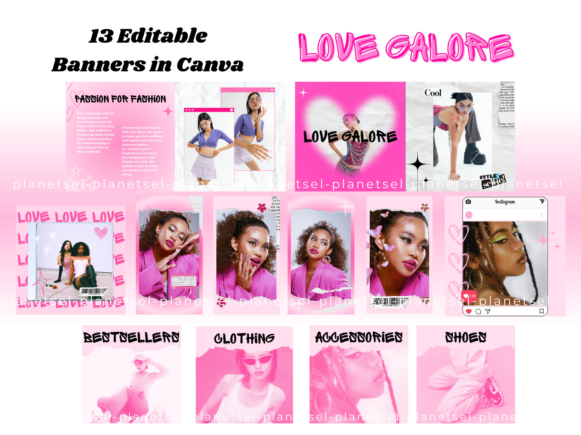 Y2K PINK Shopify Theme, Y2K AESTHETIC Templates, Website Design ...